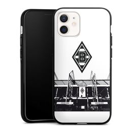 DeinDesign iPhone 12 Handy Silikon H&uuml;lle Case schwarz Handyh&uuml;lle Stadium Die Fohlen Borussia M&ouml;nchengladbach
