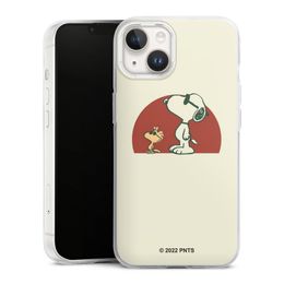 DeinDesign iPhone 14 Handy Silikon H&uuml;lle Case transparent Handyh&uuml;lle Snoopy Official Licensed Product Kindheit Silikon Case