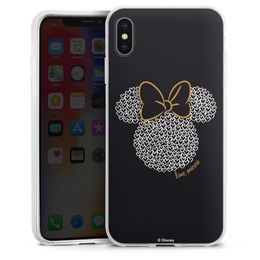 DeinDesign iPhone Xs Max Handy Silikon H&uuml;lle Case transparent Handyh&uuml;lle Minnie Mouse Muster Disney Silikon Case
