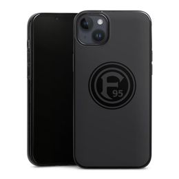 DeinDesign iPhone 14 Plus Handy Silikon H&uuml;lle Case schwarz Handyh&uuml;lle F95 Fortuna D&uuml;sseldorf Logo