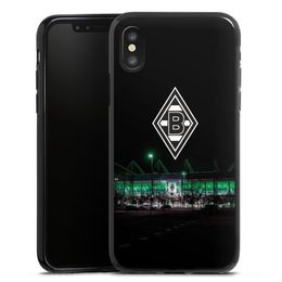DeinDesign iPhone X Handy Silikon H&uuml;lle Case schwarz Handyh&uuml;lle Borussia M&ouml;nchengladbach Official Licensed Product Stadium