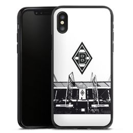 DeinDesign iPhone X Handy Silikon H&uuml;lle Case schwarz Handyh&uuml;lle Stadium Die Fohlen Borussia M&ouml;nchengladbach
