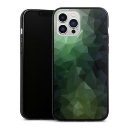 DeinDesign iPhone 13 Pro Max Handy Silikon H&uuml;lle Case schwarz Handyh&uuml;lle Tarnmuster Geometric Mosaic