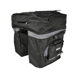 Fischer 86245 TASCHE GEPÄCKTRÄGER 3FACH, Schwarz)