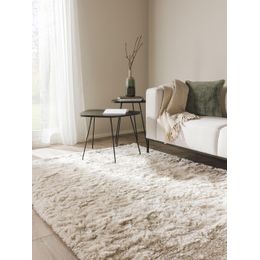 benuta Nest Hochflor Shaggyteppich Whisper Beige 80x150 cm - Bettvorleger für Schlafzimmer
