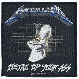 Metallica Metal Up Your Ass Patch schwarz weiß blau