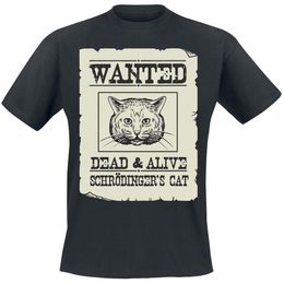 Tierisch Schrödinger's Cat Is Alive T-Shirt schwarz in L