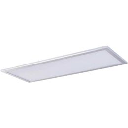 LINDBY - LED-Panel Livel, 4.000 k, 80 cm x 30 cm, Aluminium - weiß, silber