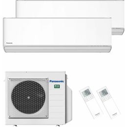 Klimaanlage Etherea Multisplit Set mit 2 Innengeräten 2,5 kW + 5,0 kW Mattweiß - Mattweiß - Panasonic