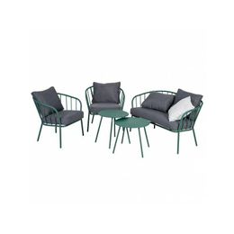 Greemotion Lounge-Set Nizza Stahl, grün - grün, grau