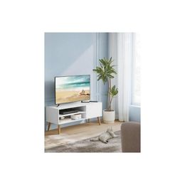 Songmics - vasagle Lowboard Fernsehtisch, 120cm lange, Fernseher bis zu 55 Zoll - Weiß