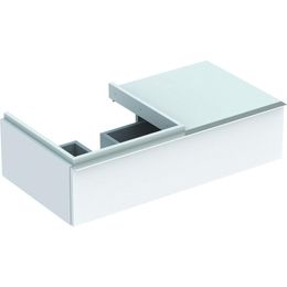 Keramag Geberit iCon Waschtischunterschrank 890x240x477 mm, mit einer Schublade und Ablagefläche rechts, Farbe: weiß lackiert matt - 841490000