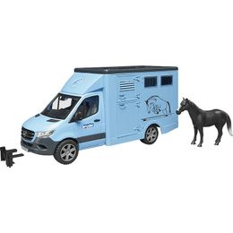 Bruder MB Sprinter Tiertransporter mit 1 Pferd Spielzeugauto
