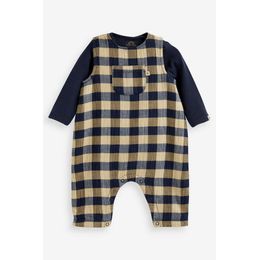 next Body & Hose Baby-Set mit karierter Latzhose + Jersey-Bodysuit (2-tlg)