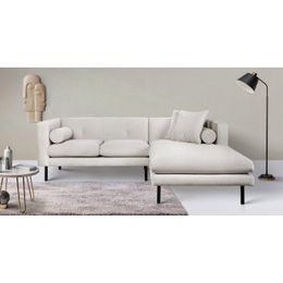 Guido Maria Kretschmer Home & Living Guido Maria Kretschmer Home&Living Ecksofa Lillibeth L-Form, Zierkissen als Wendekissen, in Samtoptik oder Cord, weiß