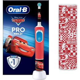 Oral-B Elektrische Zahnbürste Pro Kids Cars, Aufsteckbürsten: 1 St., für Kinder ab 3 Jahren, rot
