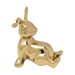 KARE Dekofigur "Chill Out Bunny" in Gold - (B)10 x (H)8 x (T)7 cm