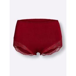 w&auml;schepur w&auml;schepur Damen Hipster mit M&auml;usez&auml;hnchen-Borte, kirsche, Gr&ouml;&szlig;e 40/42