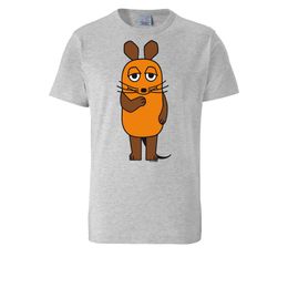 logoshirt T-Shirt 'Die Sendung mit der Maus - Maus' Herren Gr&ouml;&szlig;e XS grau