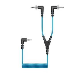 Sennheiser CL 35-Y, Wendelkabel 3,5-mm-Klinke auf zwei 3,5-mm-Klinken (TRS)