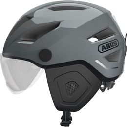 Fahrradhelm Abus "PEDELEC 2.0 ACE" Gr. L, grau, Helme, L Kopfumfang: 56cm - 62cm, unifarben, glänzend