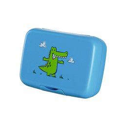 Leonardo Lunchbox "Krokodil" in Blau - (B)19 x (H)6,6 x (T)13,5 cm
