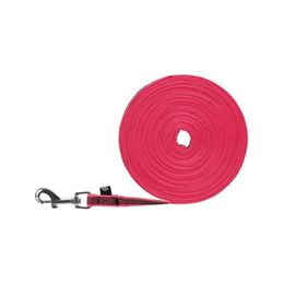 Trixie Tracking leash rubberised S-M: 10 m/15 mm - fuchsia