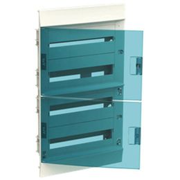 Unterputz-Schaltschrank 72 Module IP41 Tür blau petrolweiß 4 Reihen 41A18X42 - ABB