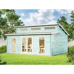 Alpholz Gartenhaus Narvig-70 c aus Massiv-holz, Gerätehaus mit 40 mm Wandstärke, Garten Holzhaus inklusive Montagematerial, Geräteschuppen Größe: 598 x 420