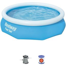 Bestway - Fast Set Pool mit Filterpumpe Schwimmbad Swimmingpool 305 x 76 cm 57270