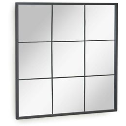 Ulrica schwarzer Metall-Wandspiegel 80 x 80 cm - Kave Home
