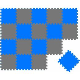 LittleTom - 18 Teile Baby Kinder Puzzlematte ab Null - 30x30 Puzzle Spielmatte Krabbelmatte - bunt
