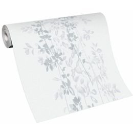 K&L WALL ART Guido Maria Kretschmer Vliestapete Fashion for Walls hellgrau florale Blumentapete - grau