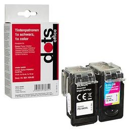 Three Dots dots schwarz, color Druckerpatronen kompatibel zu Canon PG560XL/CL561XL, 2er-Set
