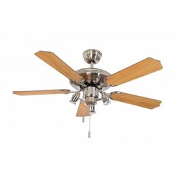 Deko-Elektro Deckenventilator Steel-Star N630 mit Licht 132 cm