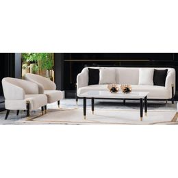 JVmoebel Wohnzimmer-Set Sofagarnitur 3+1+1 Sitzer Set Design Polster Sofa Garnitur Neu Sofort