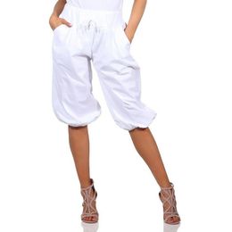 Mississhop Caprihose Damen Baumwolle 100 % Sommerhose Haremhose M.374