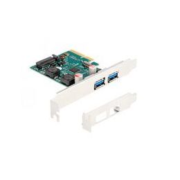 Delock PCI Express x4 Karte zu 2 x extern USB 10 Gbps Typ-A Buchse, USB-Controller