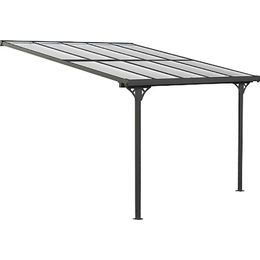 WESTMANN Terrassendach Bruce, BxT: 313x300 cm, Bedachung Doppelstegplatten, Rahmen aus pulverbeschichtetem Aluminium, schwarz, schwarz