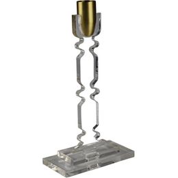 AM Design Kerzenleuchter Stabkerzenhalter aus Acryl (1 St), Höhe ca. 22 cm, goldfarben