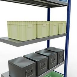 SCHULTE LAGERTECHNIK - Stecksystem Anbauregal - 2000x1000x400 mm, Typ 250 kg