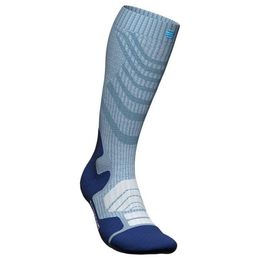 Bauerfeind Sports - Women's Outdoor Merino Compression Socks - Kompressionssocken 35-38 - S: 32-36 cm | EU 35-38 blau/grau