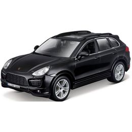 Bburago Sammlerauto Porsche Cayenne Turbo, schwarz, Maßstab 1:24, schwarz