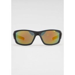 BACK IN BLACK Eyewear Sonnenbrille mit verspiegelten Gläsern, gelb|schwarz