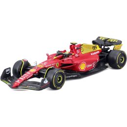 Bburago Sammlerauto Ferrari F1 Ferrari F1-75, 2022, Hardcase #55 Sainz, Maßstab 1:24, rot