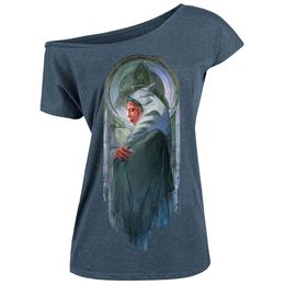 Star Wars Ahsoka - Pose T-Shirt blau in L