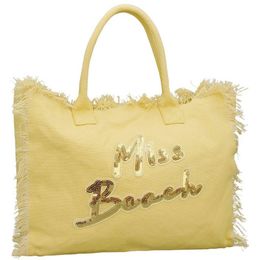 Miss Beach Strandtasche - Badetasche mit Reißverschluss