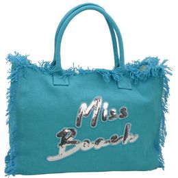 Miss Beach Strandtasche - Badetasche mit Reißverschluss