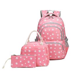 GelldG Rucksack Schulrucksack Mädchen Teenager Vintage Rucksack Set Schultaschen