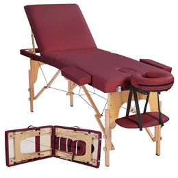 Yaheetech Massageliege, 3 Zonen Mobile Massagebett Faltbar